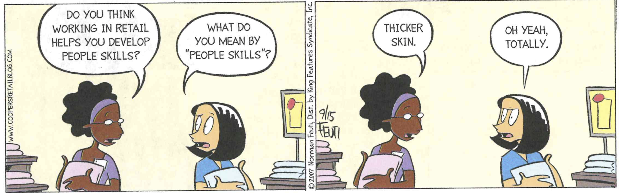 From the Archives: Early 2000s comic strip, "Retail"